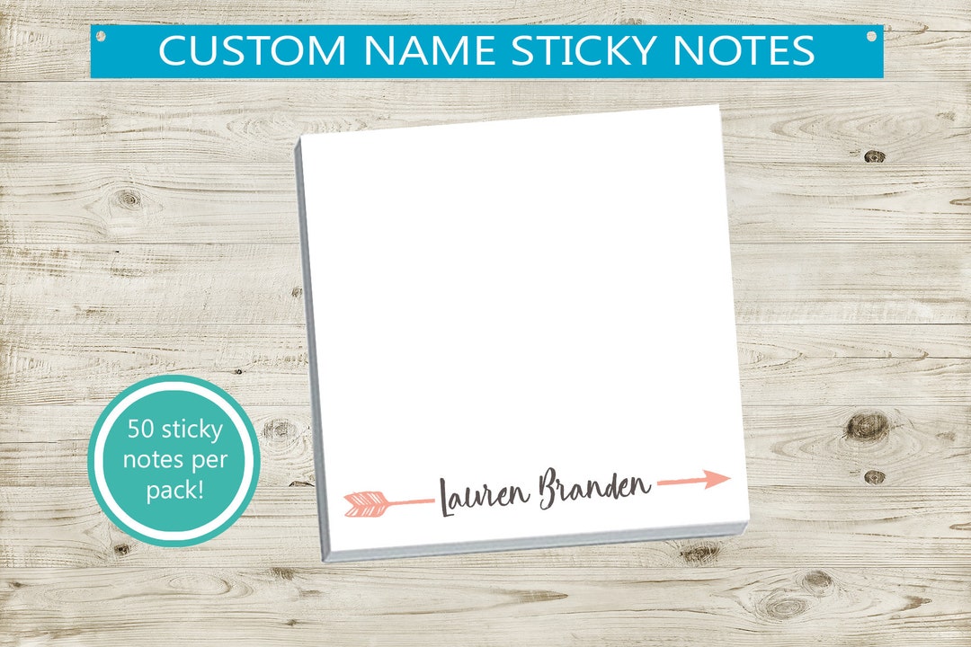 Custom Sticky Notes // Personalize Gift Idea for Coworker, Teacher ...