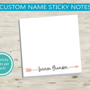 Custom Sticky Notes // Personalize Gift Idea for Coworker, Teacher ...