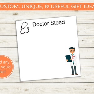 Custom Nurse Doctor Sticky Notes // Physician Gift Idea, Customizable ...