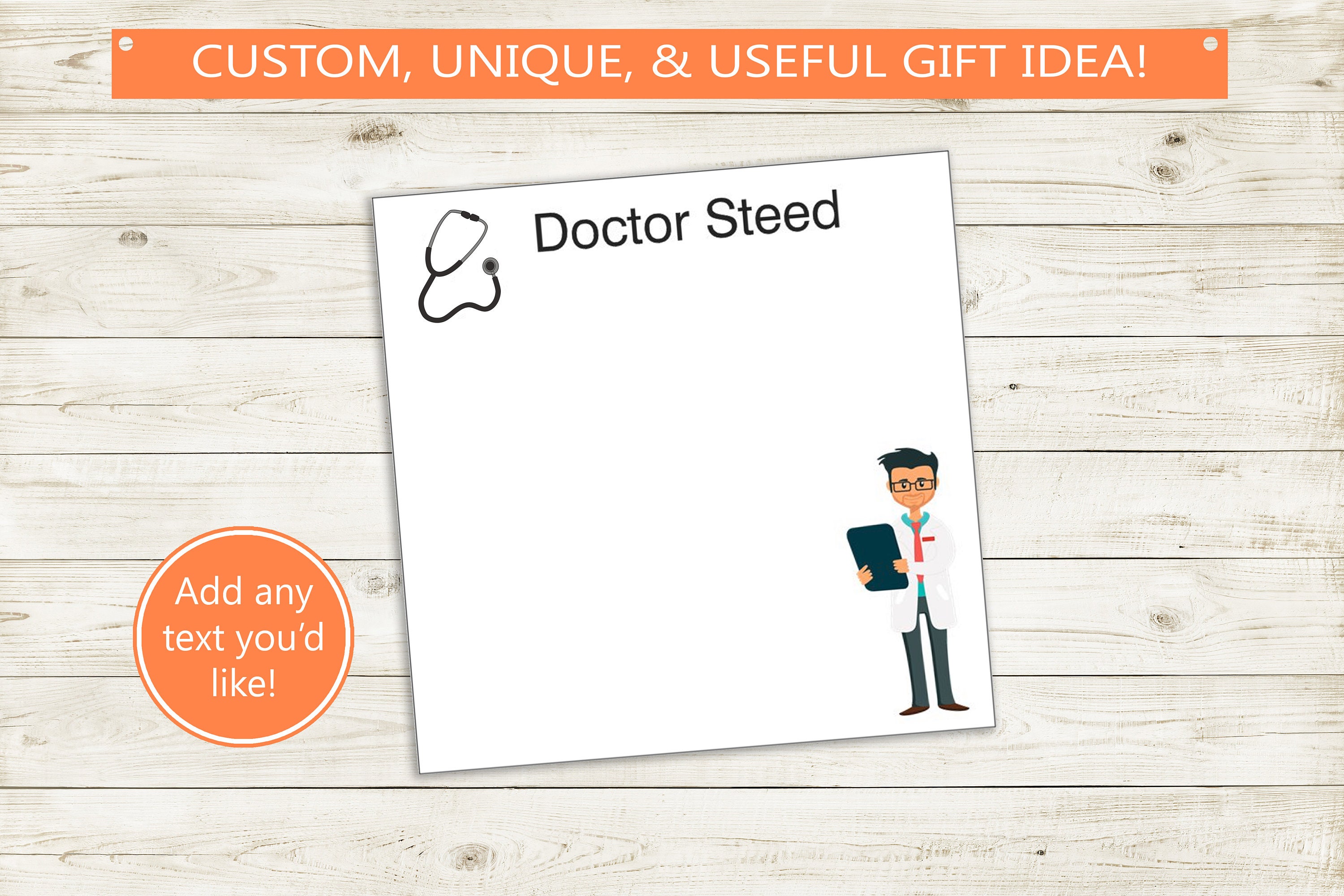 Custom Nurse Doctor Sticky Notes // Physician Gift Idea, Customizable ...