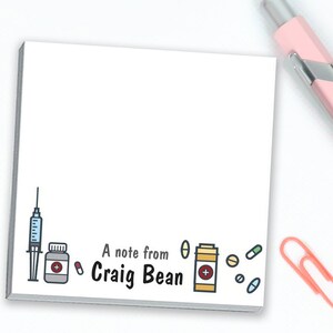 Custom Pharmacist Sticky Notes // Personalized Text // 50 Stickies per ...
