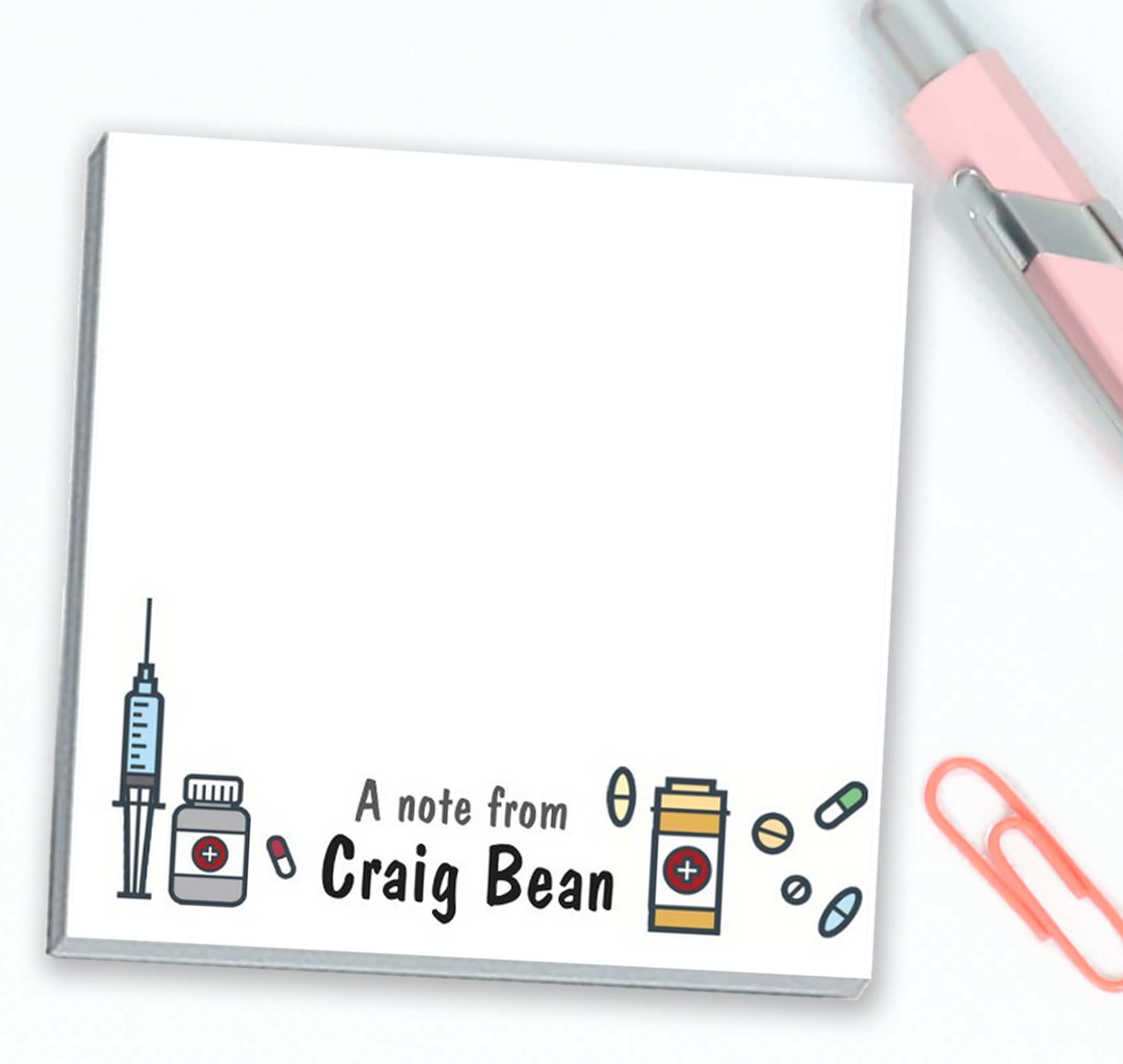 Custom Pharmacist Sticky Notes // Personalized Text // 50 - Etsy