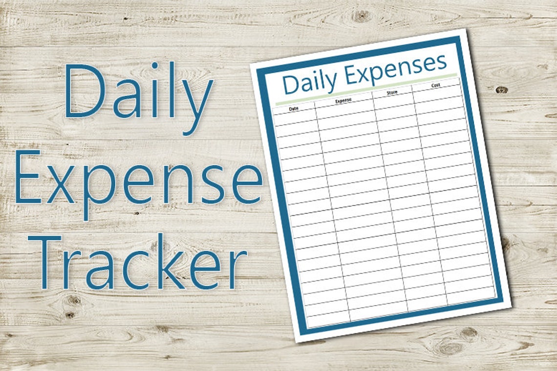 Daily Expense Spending Tracker Printable PDF Instant | Etsy