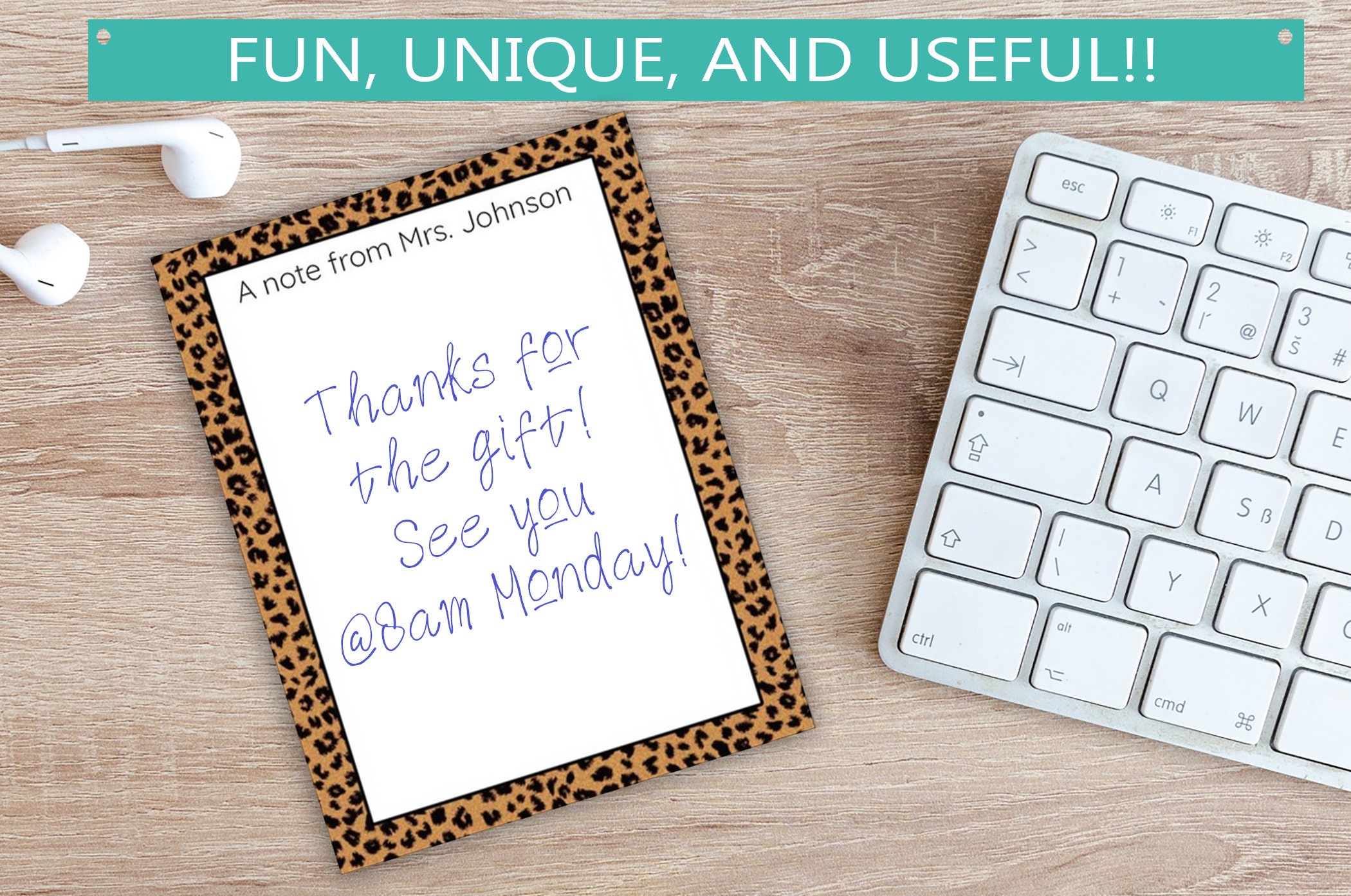 Custom Cheetah Print Notepad // 50 Sheets per Stack - Etsy