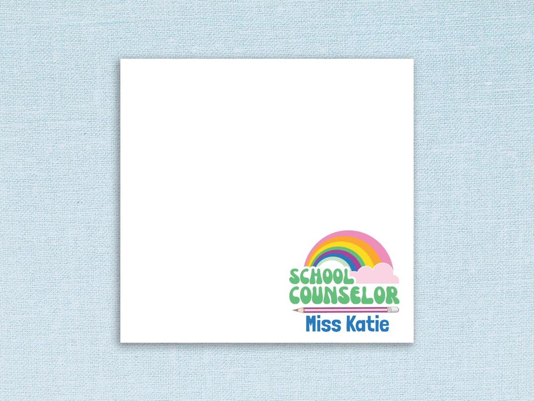 Personalized School Counselor Sticky Notes // Customize With Any Name ...