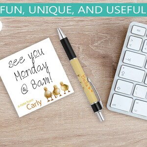 Custom Pen With Duck Design // Personalized Black Ink Ballpoint Pen ...