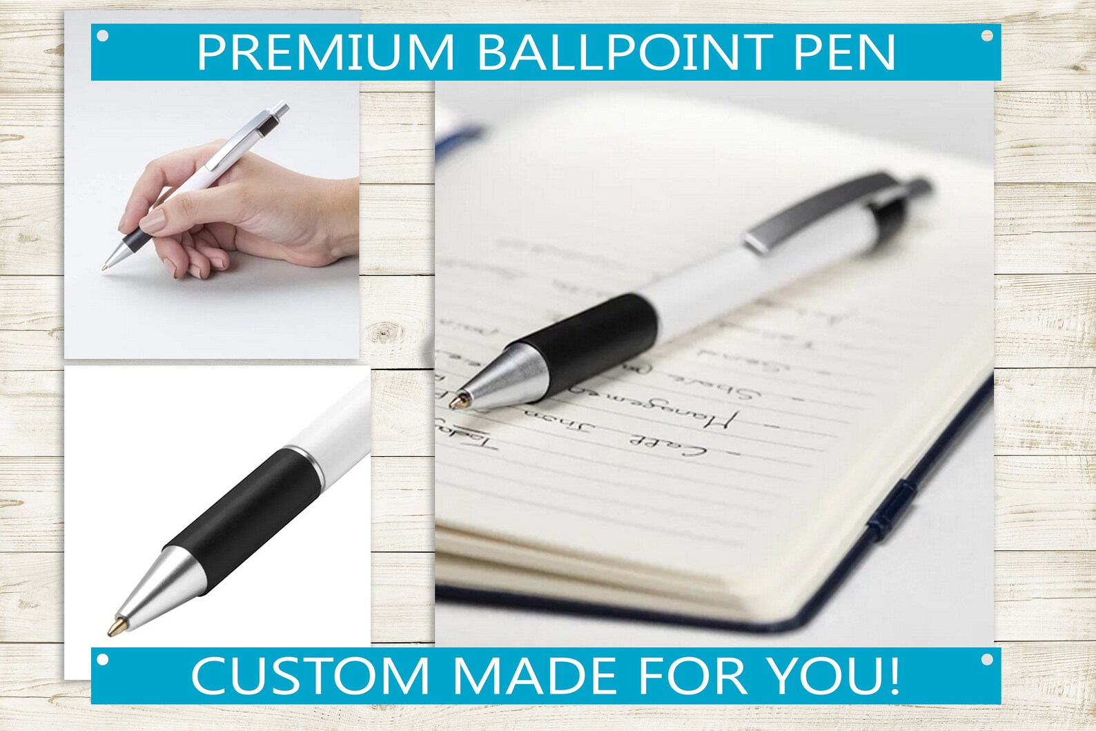 Custom Penguin Pen // Black Ink Ballpoint Pen With - Etsy