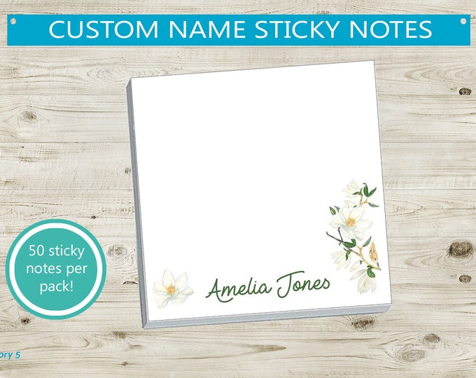 Custom Sticky Notes // Personalize Gift Idea for Coworker | Etsy