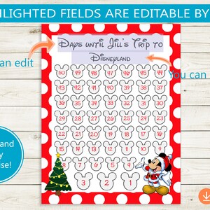Christmas Vacation Countdown Printable // Editable PDF // Instant ...