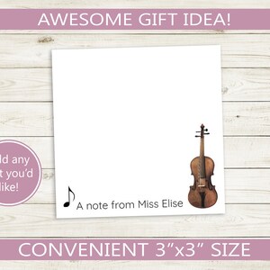 Personalized Sticky Notes Violin Design // 3x3 Inch With 50 Notes per ...