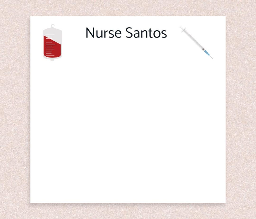 Personalized Sticky Notes // 3x3 Inch, 50 Notes per Pad // Nurse ...