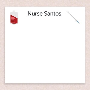 Personalized Sticky Notes // 3x3 Inch, 50 Notes per Pad // Nurse ...