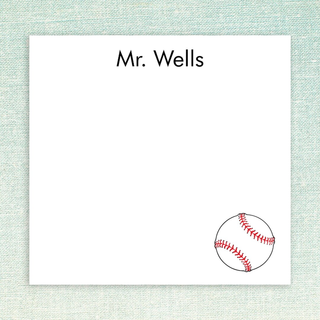 Custom Baseball Sticky Notes // Personalized Gift Idea for Coworker ...