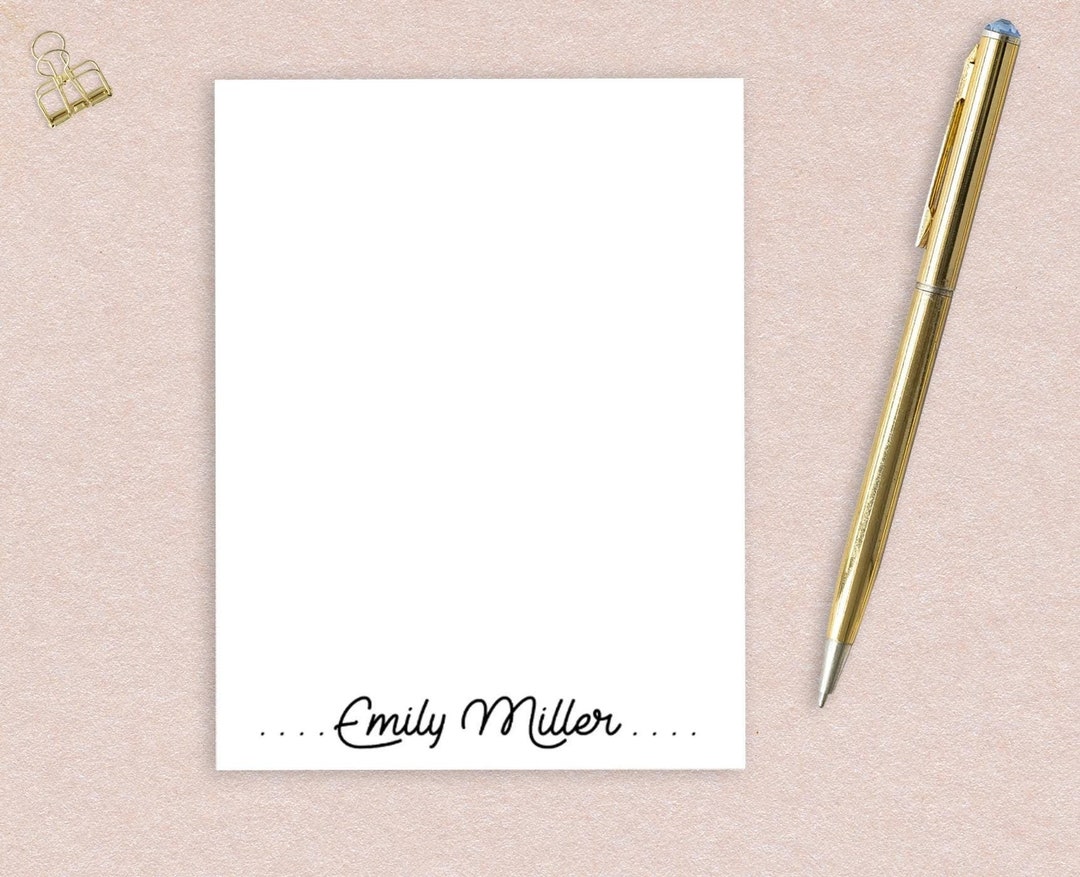 Custom Name Notepads // 50 Sheets per Stack 4"x5.5" Size Gift Idea Bulk ...