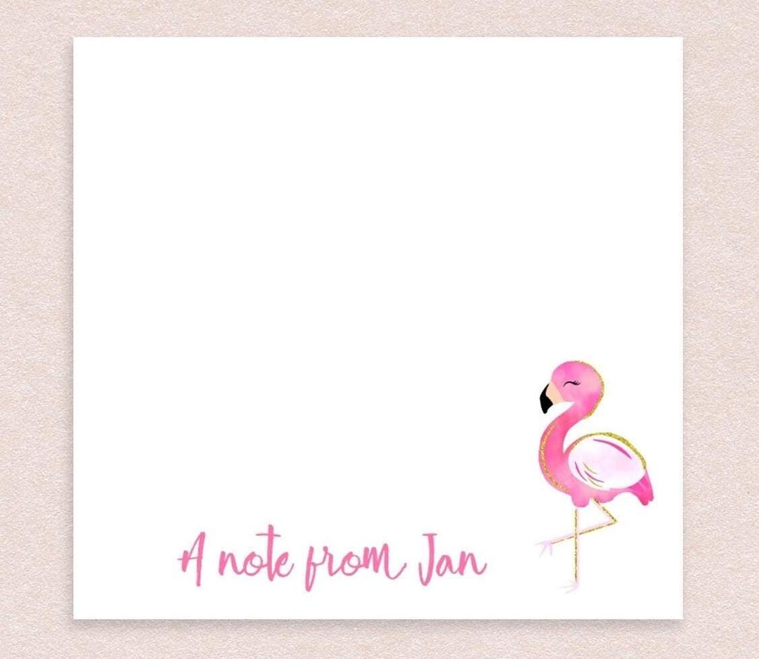 Personalized Flamingo Sticky Notes // Gift Idea Customizable Teacher ...