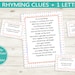 Gender Reveal Printable Treasure Hunt Clues // Editable PDF, Gender ...