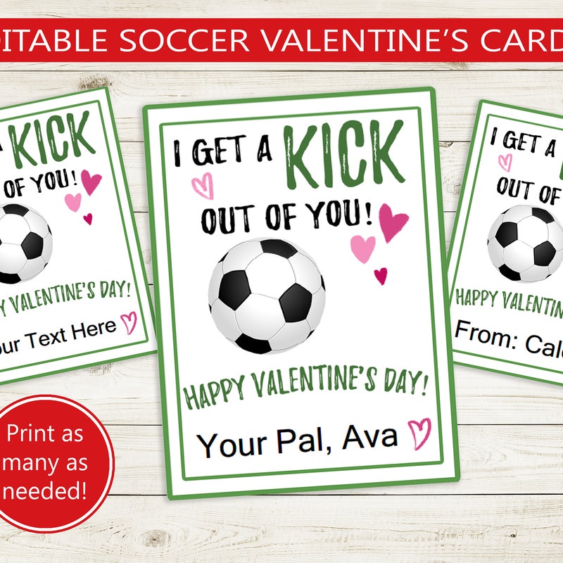 Soccer Valentine - Etsy