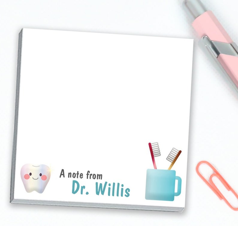 Custom Dentist Sticky Notes // Personalized Text // 50 - Etsy