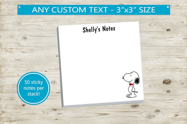 Custom Dog Sticky Notes // 3"x3" Size // Stationery Gift Idea ...