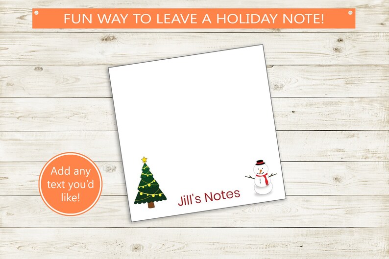 Custom Christmas Sticky Notes // Personalized Gift Idea Paper - Etsy