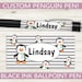 Custom Penguin Pen // Black Ink Ballpoint Pen With Personalized Name ...
