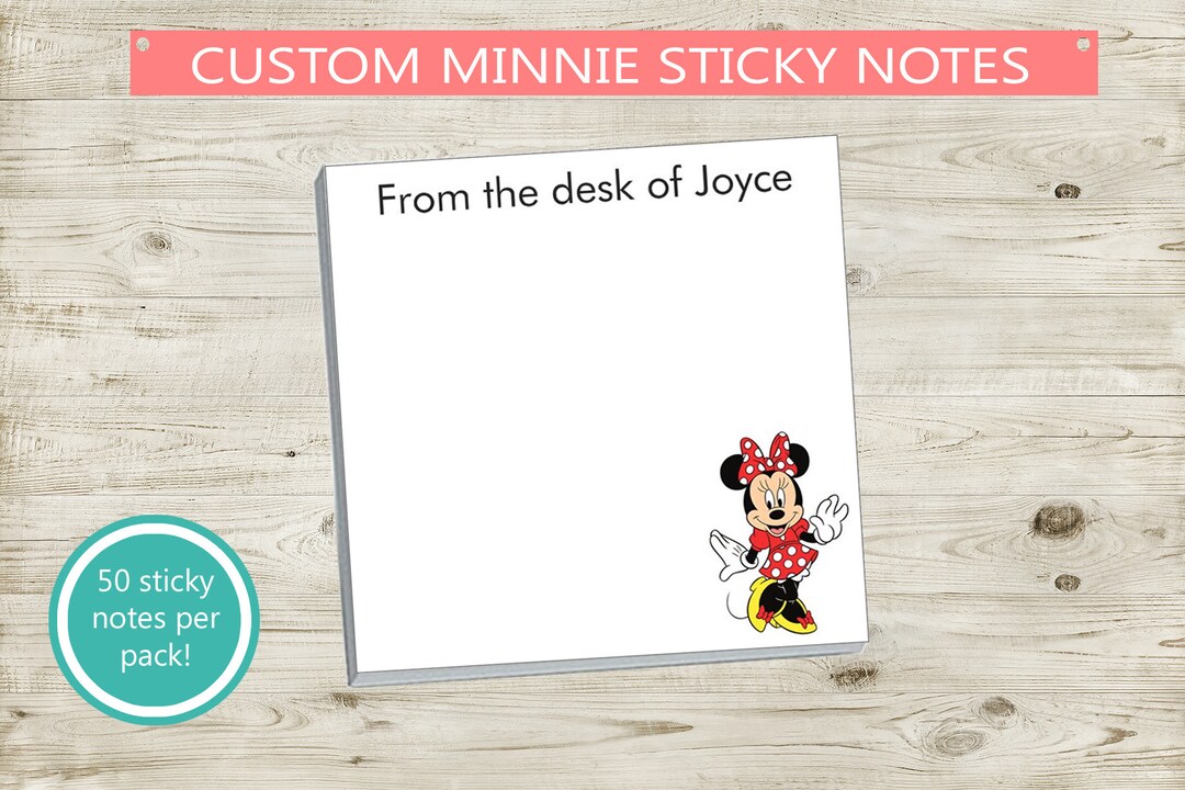 Cute Mouse Custom Sticky Notes // Personalized Gift Idea, Custom ...