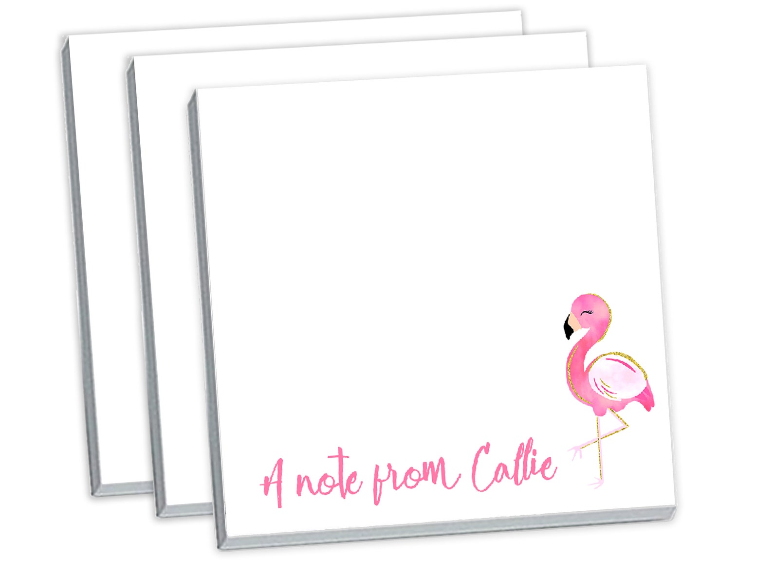 Personalized Flamingo Sticky Notes // Gift Idea Customizable | Etsy