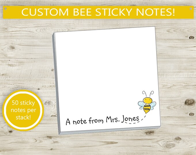 Custom Name Sticky Notes // Gift Idea Customizable Teacher - Etsy