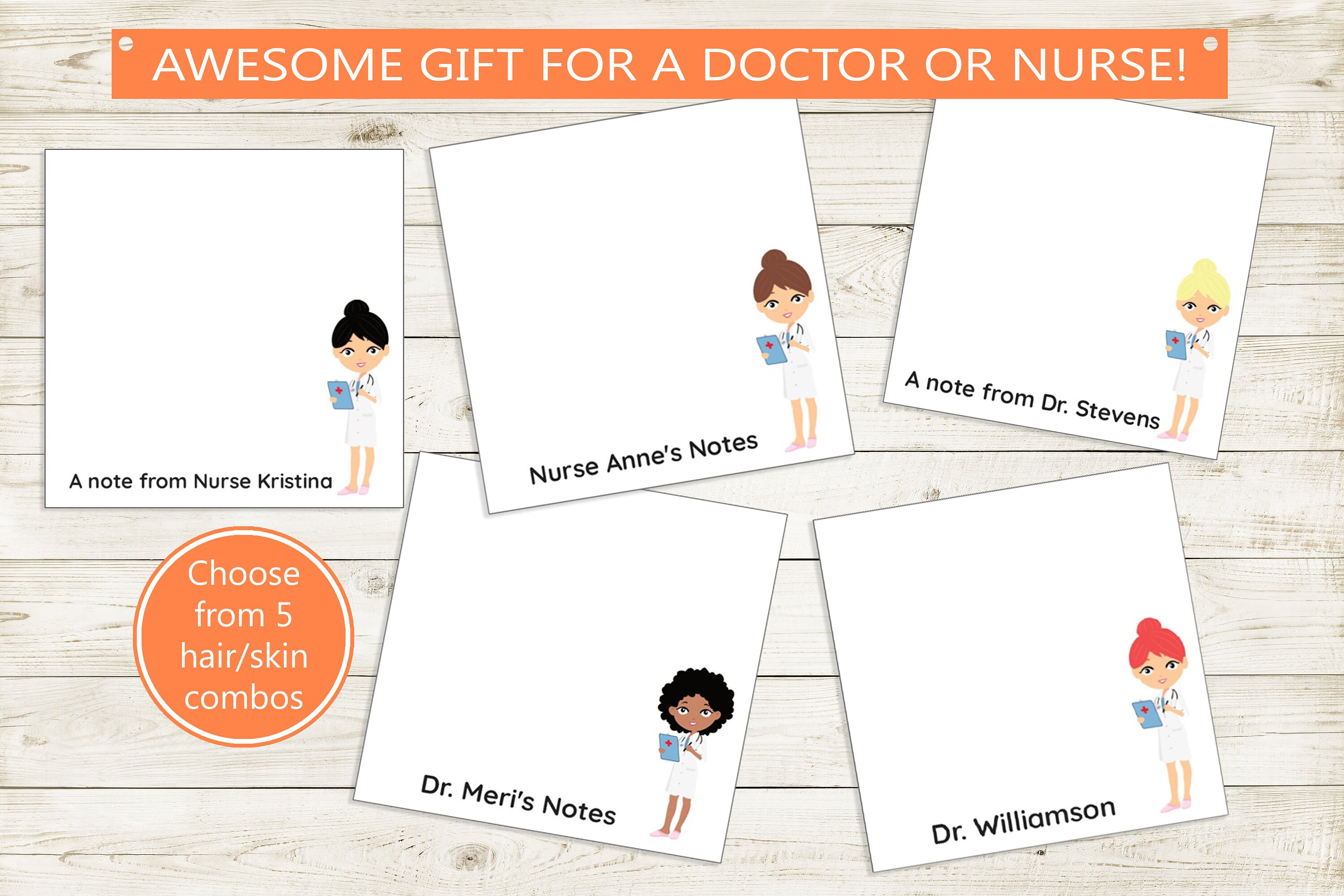 Custom Nurse Doctor Sticky Notes // Nurse Gift Idea, Customizable ...