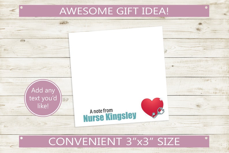 Personalized Sticky Notes With Doctor Heart Design and Custom - Etsy