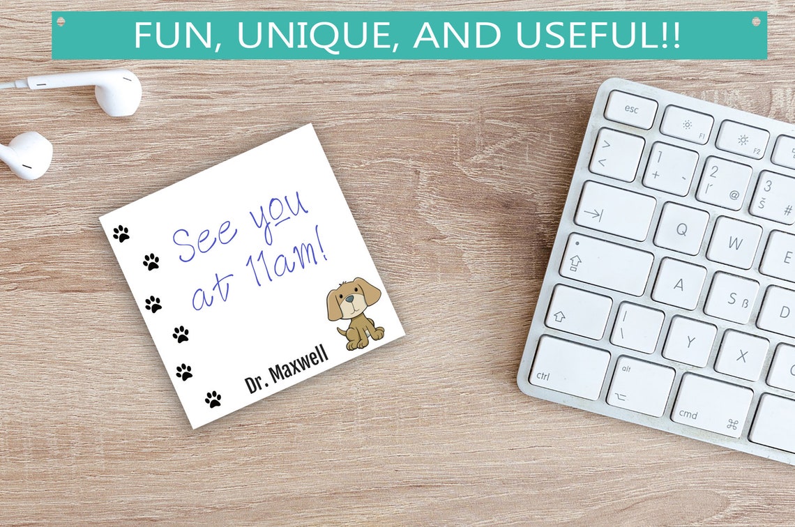 Personalized Dog Sticky Notes // Customize With Any Name // 50 - Etsy