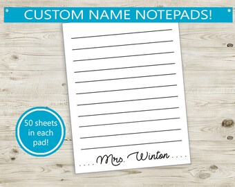 Custom Notepad With Books Design // 50 Sheets per Stack - Etsy