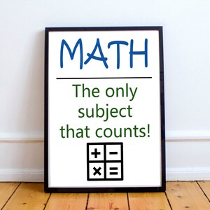 Math Pun Printable Poster Bundle // Math Classroom Decor, JPG ...