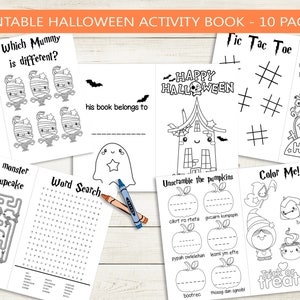Halloween Activity Book Printable for Kids // Instant Download PDF ...