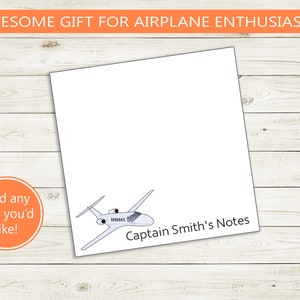 Custom Airplane Sticky Notes // Gift Idea for Pilots, Customizable ...