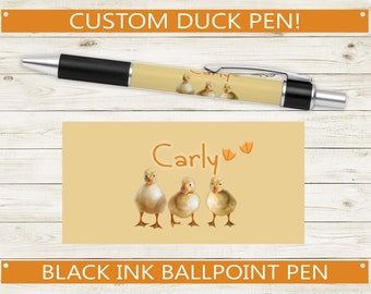 Custom Pen With Fun Crayon Design // Personalized Black Ink | Etsy