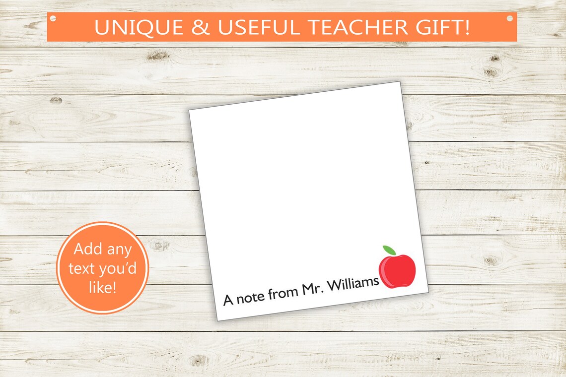 Custom Teacher Sticky Notes // Teacher Appreciation Gift Idea - Etsy