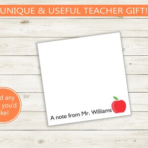 Custom Teacher Sticky Notes // Teacher Appreciation Gift Idea ...
