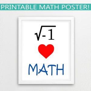 Math Printable Poster // Math Classroom Decor, JPG, Education, Teacher ...