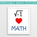 Math Printable Poster // Math Classroom Decor, JPG, Education, Teacher ...