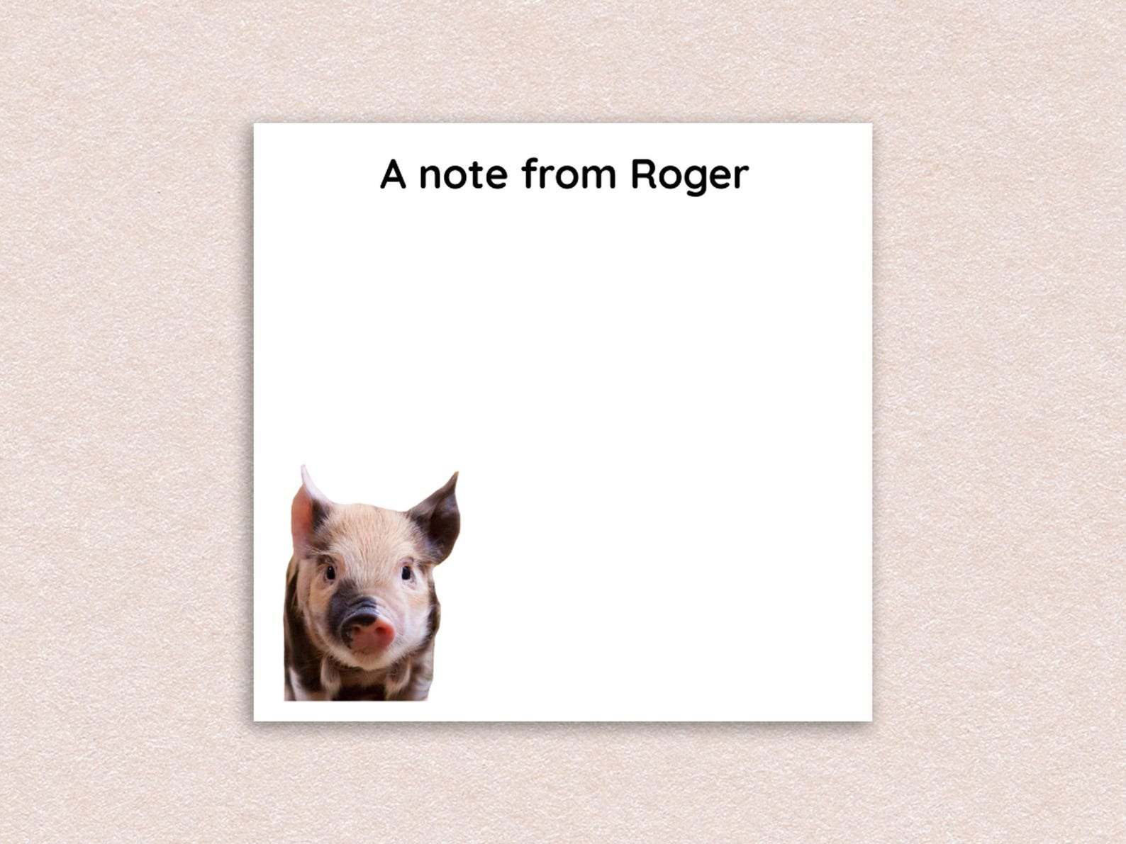 Custom Pig Sticky Notes // Personalize Gift Idea for Coworker Teacher ...
