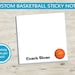 Custom Basketball Sticky Notes // Personalize Gift Idea for Coworker ...