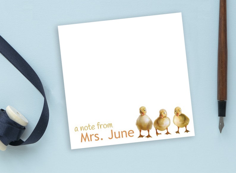 Personalized Sticky Notes With Duck Design and Custom Name // - Etsy