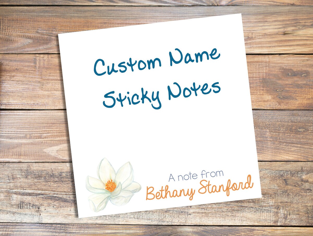Custom Sticky Notes // Personalize Gift Idea for Coworker | Etsy