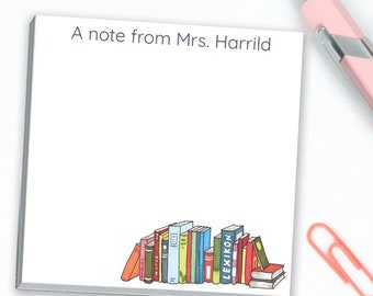 Personalized Sticky Notes With Custom Name and Gold Design // | Etsy