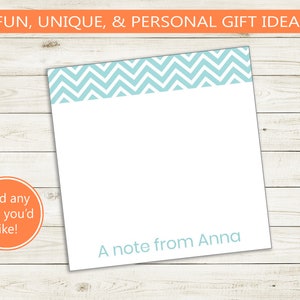 Custom Sticky Notes - Fun Chevron Design, Gift Idea Customizable ...