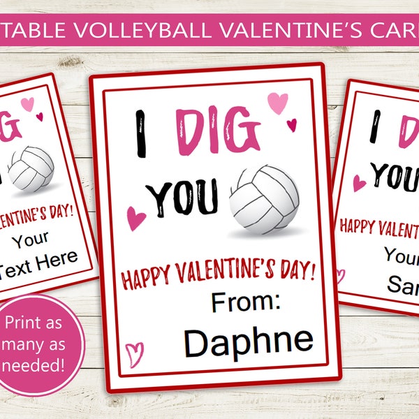 Volleyball Valentine - Etsy