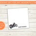 Custom Motorcycle Sticky Notes // Personalize Gift Idea for Coworker ...