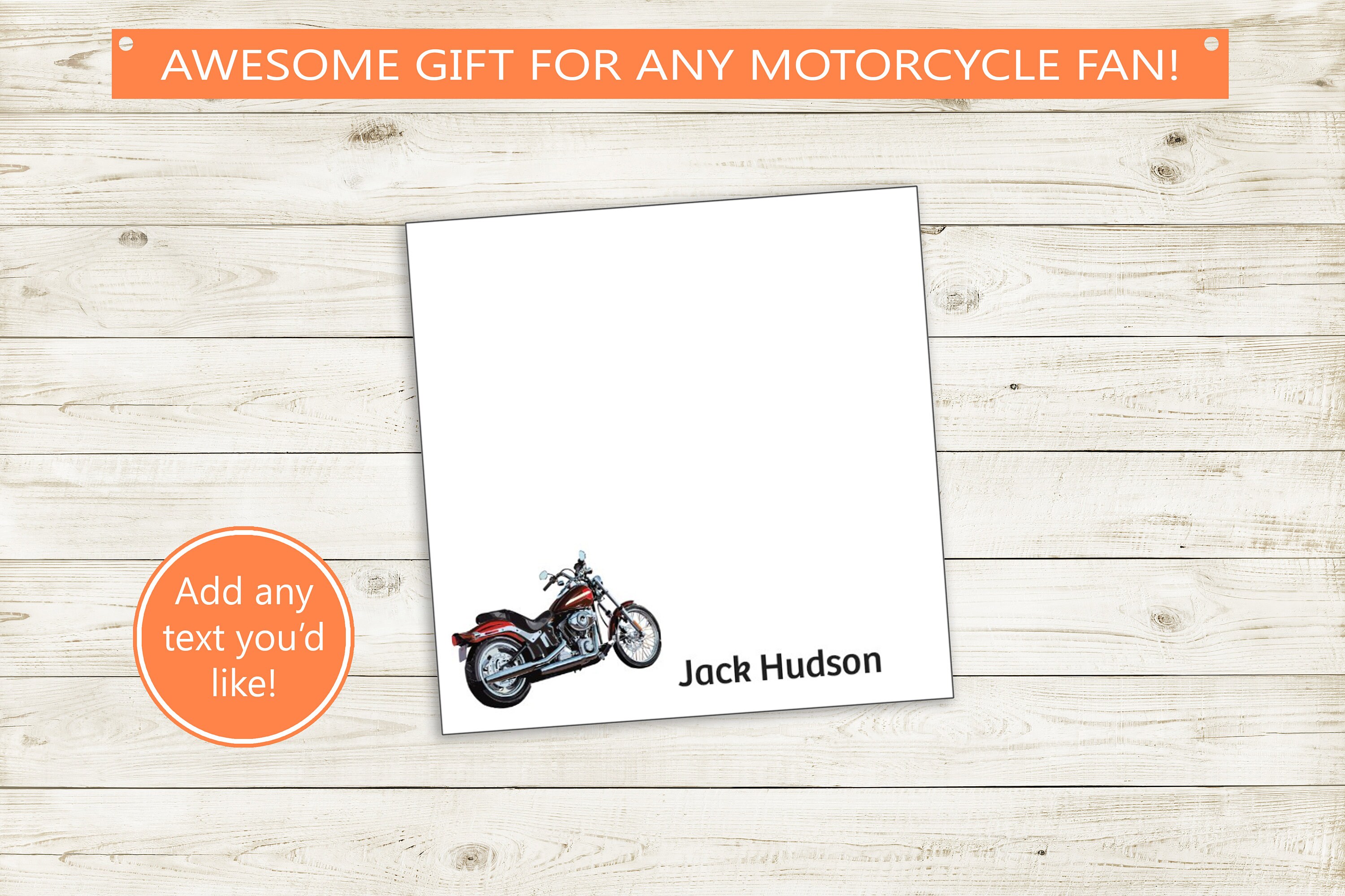 Custom Motorcycle Sticky Notes // Personalize Gift Idea for | Etsy