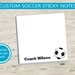 Custom Socer Sticky Notes // Personalize Gift Idea for Coworker ...